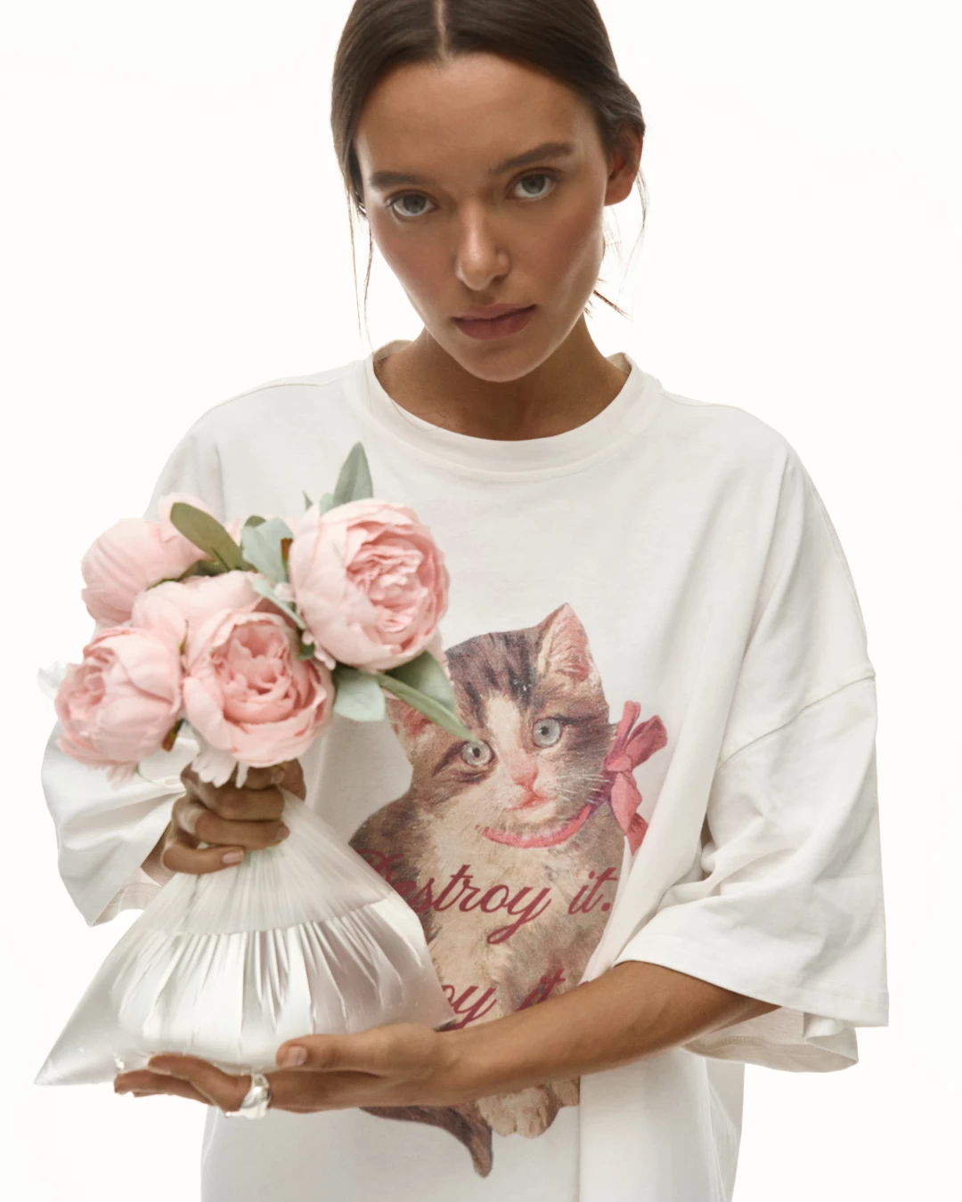 Футболка свободного кроя "Destroy it" Look Online